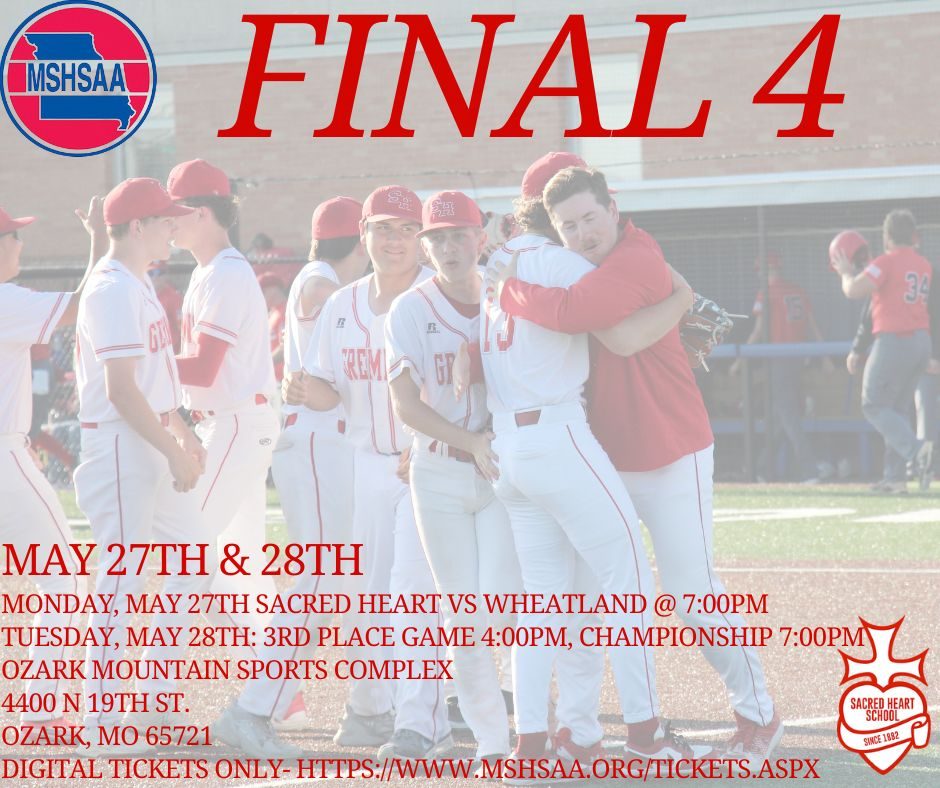 CONGRATULATIONS GREMS! FINAL 4 BOUND! - Sacred Heart School - Est ...