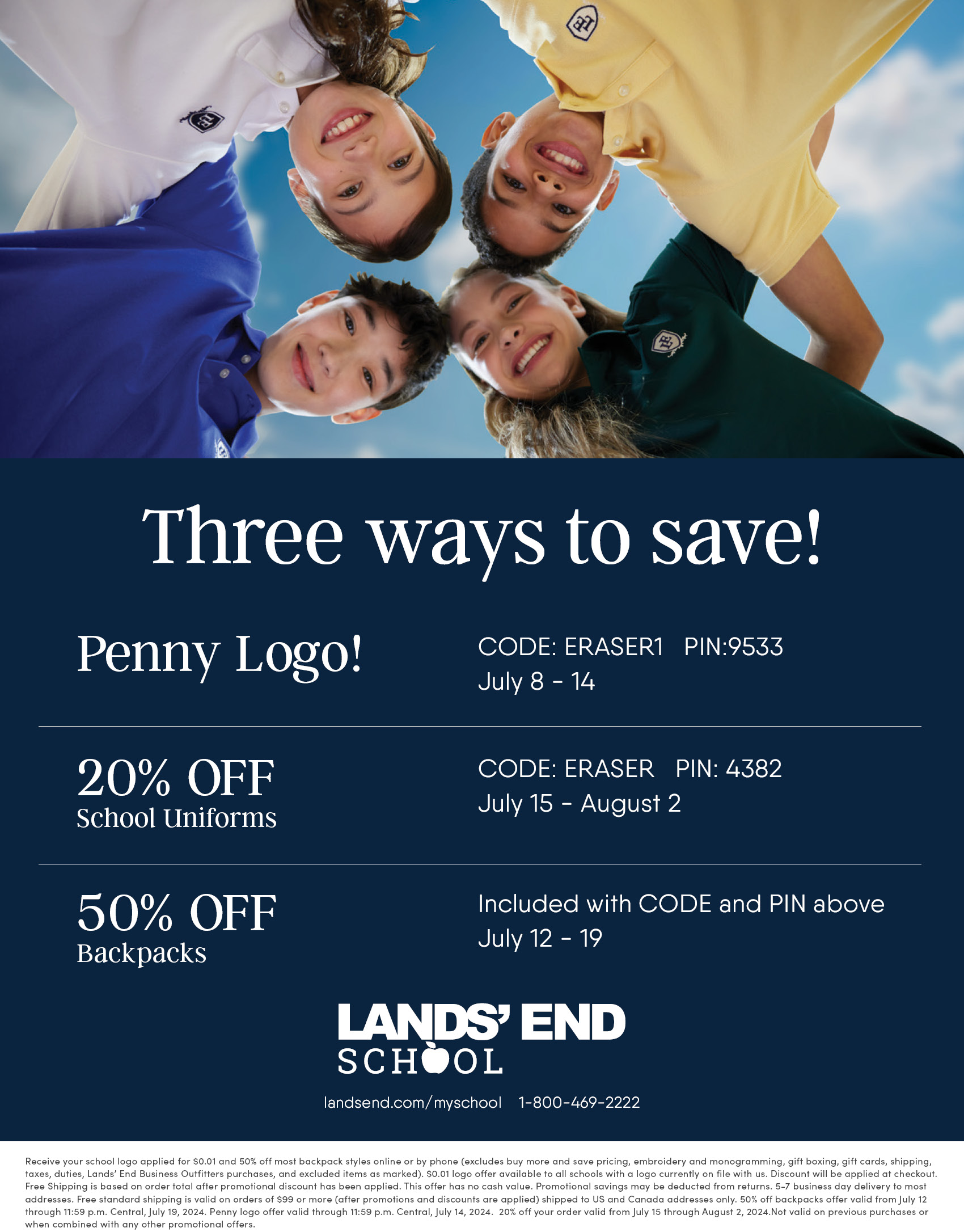 Land’s End VIP Back-to-School Savings & RaiseRight - Sacred Heart ...