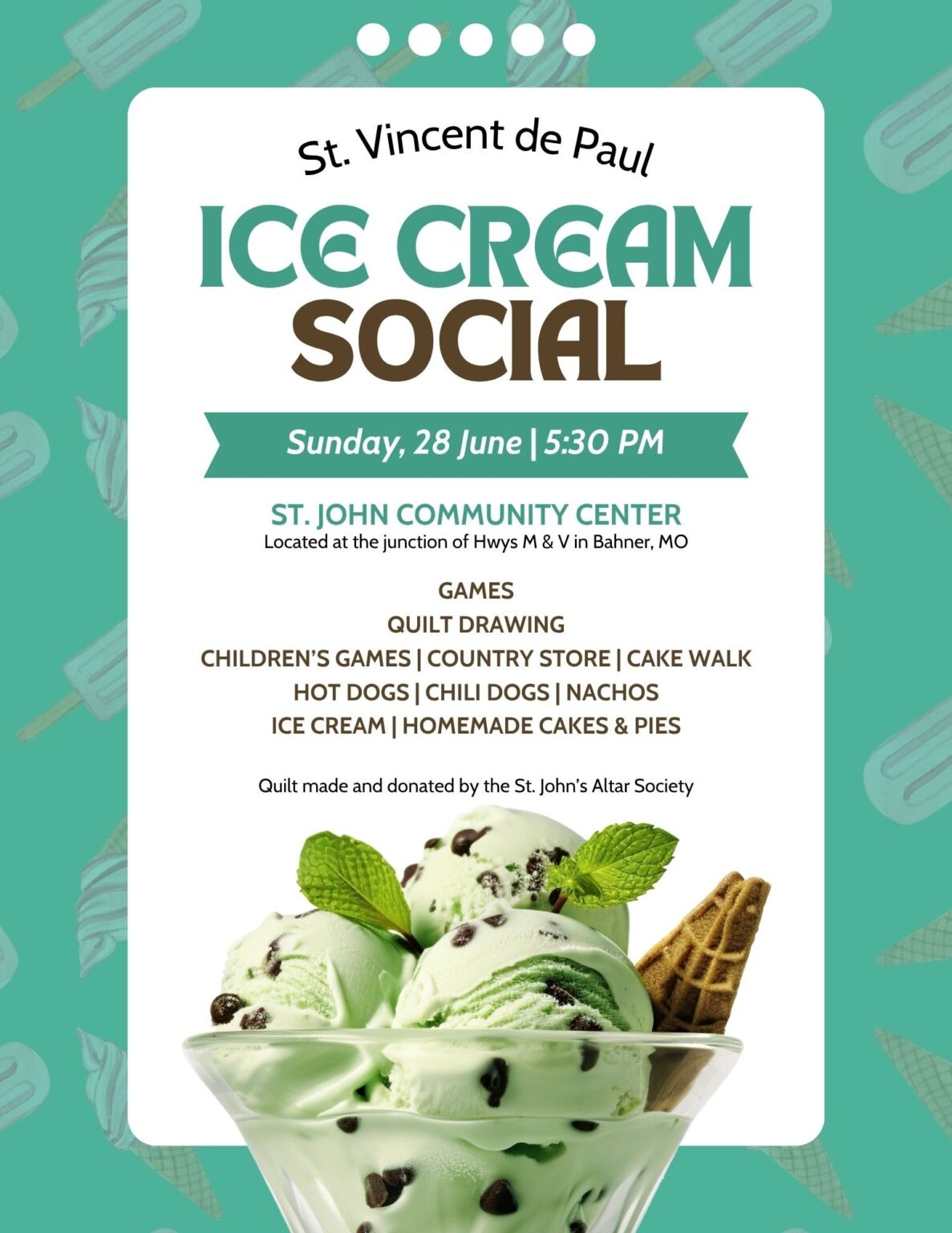 2026 Ice Cream Social Flyer (English) (1) - Sacred Heart SchoolSacred ...